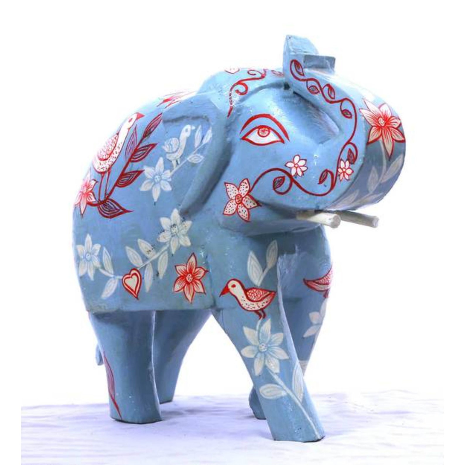 Wooden Elephant Figurine for Home Decor Decorative Statue and - Etsy