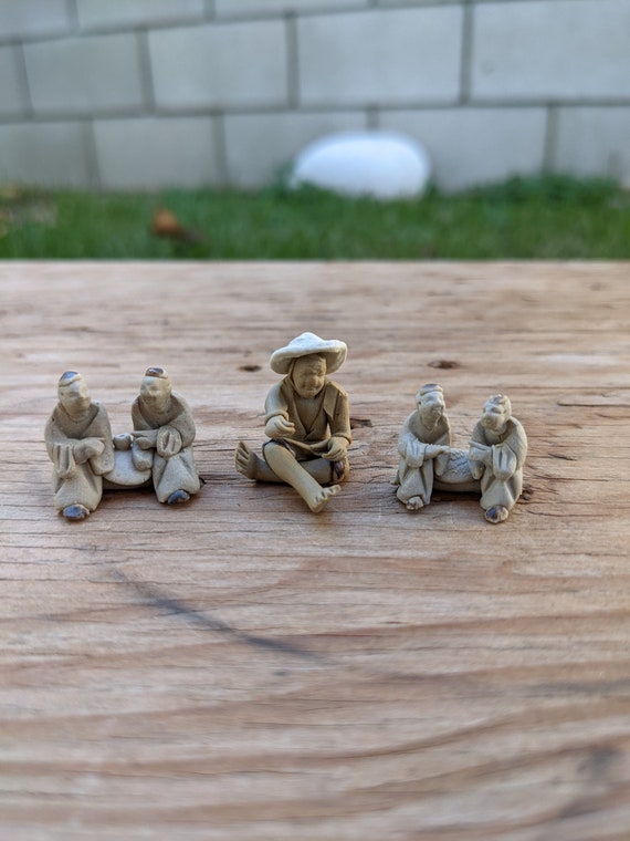 5 Mud Mans Miniature Mudman Figurine Mudmans for Bonsai - Etsy