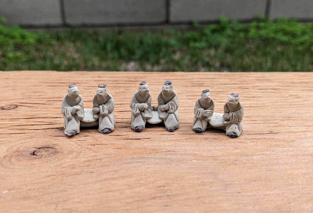 6 Mudmans, Miniature Mud Mans Figurine for Bonsai - Etsy