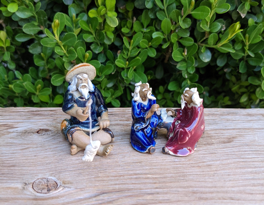 3 Mud Mans, Miniature Mudman Figurine, Mudmans for Bonsai - Etsy