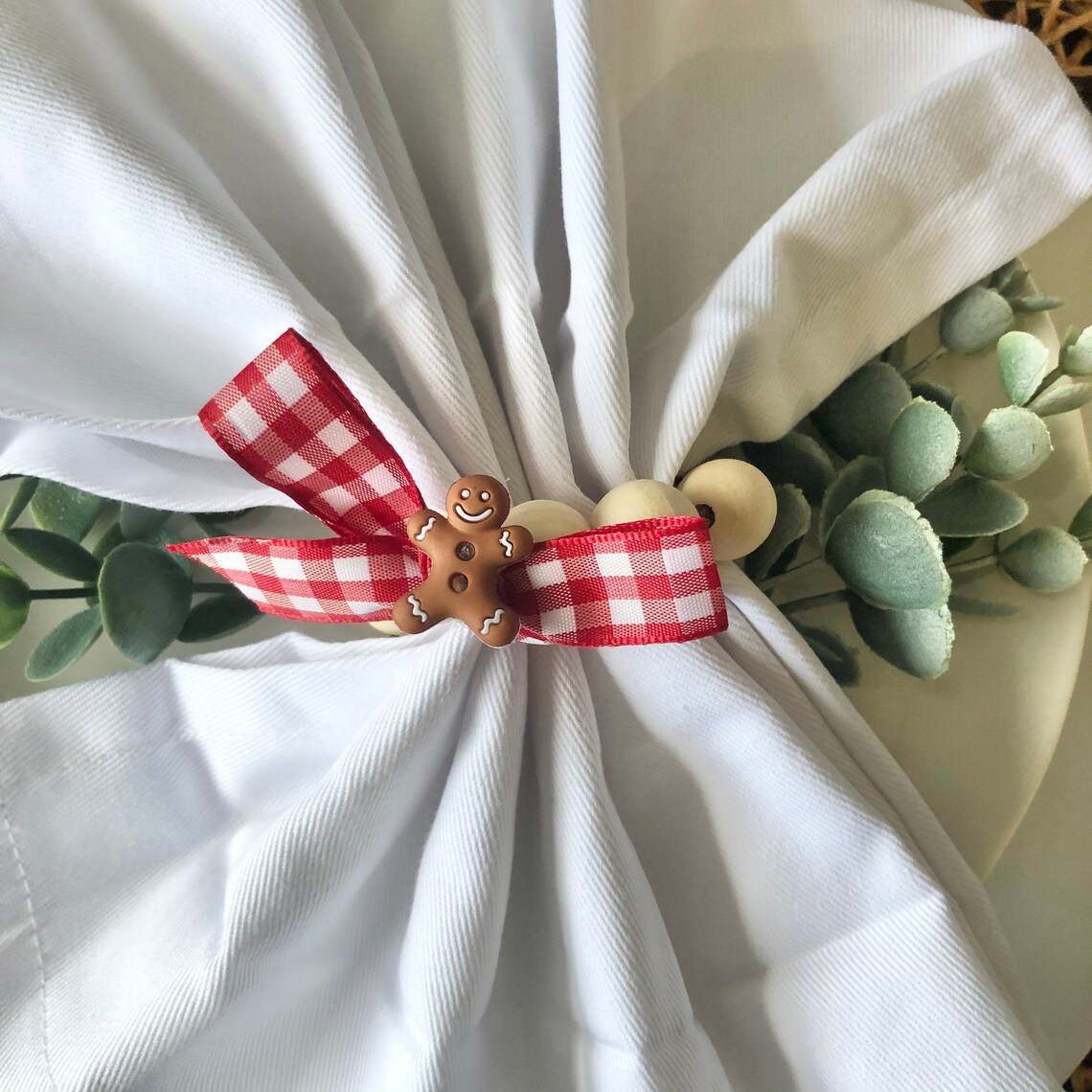 Gingerbread Napkin Rings, Gingerbread Decor, Christmas Decor, Table ...