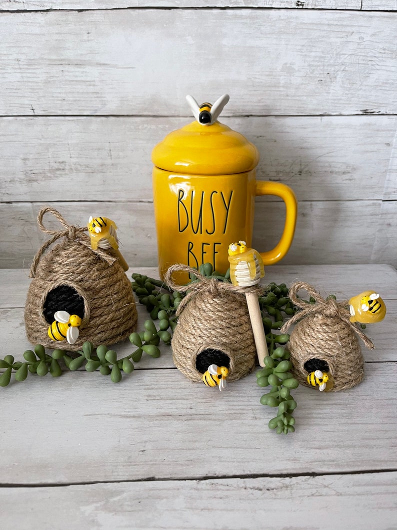 Bee Hives Bee Decor Honey Dipper Bees Decor Bee Tiered - Etsy