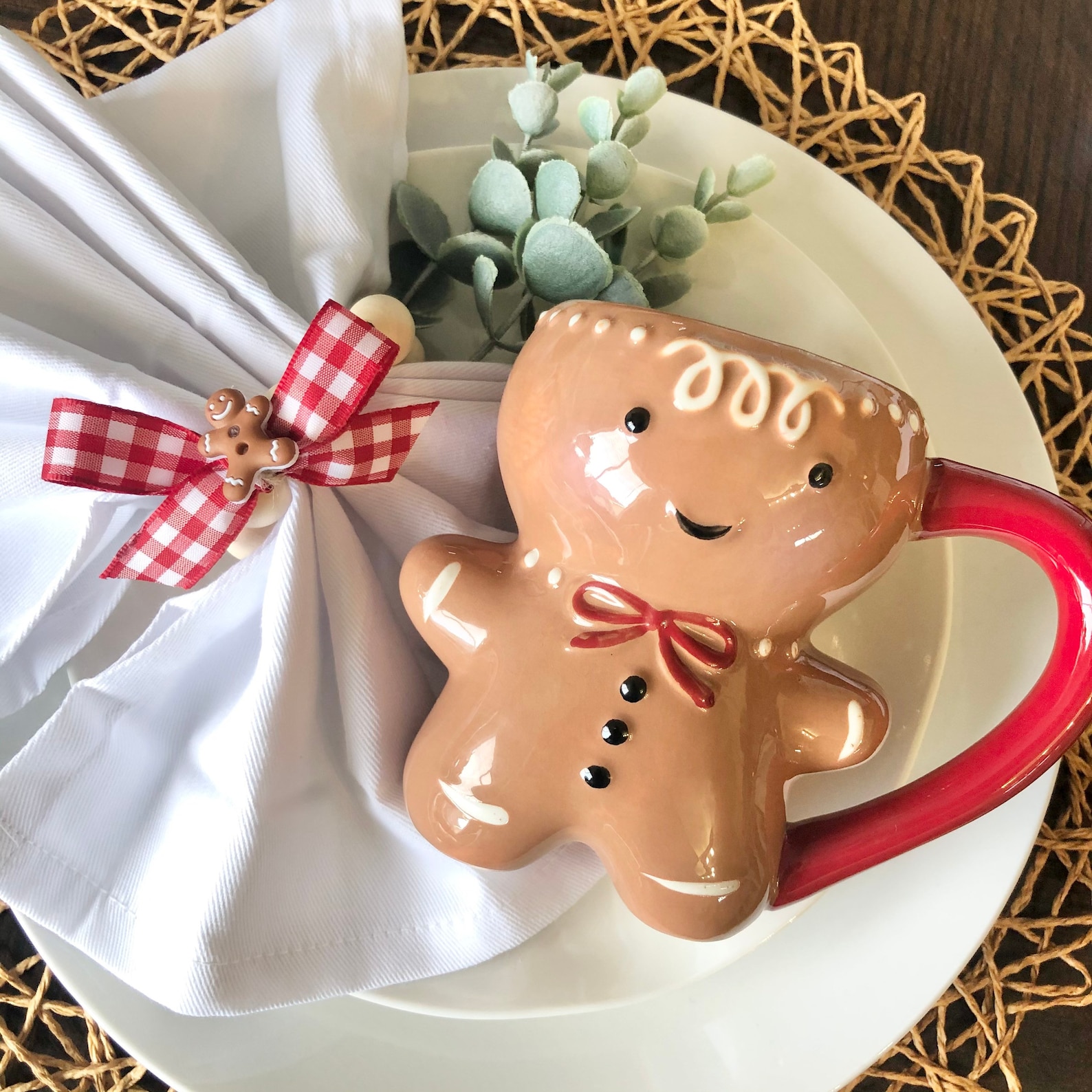 Gingerbread Napkin Rings, Gingerbread Decor, Christmas Decor, Table ...