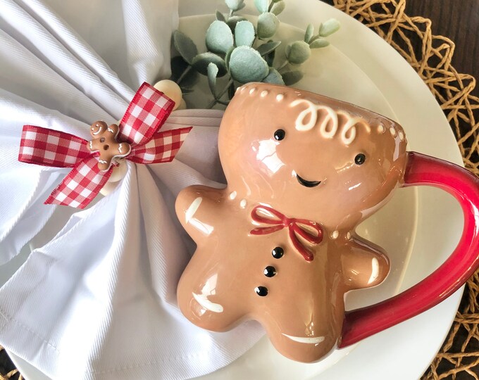Gingerbread Napkin Rings, Gingerbread Decor, Christmas Decor, Table ...