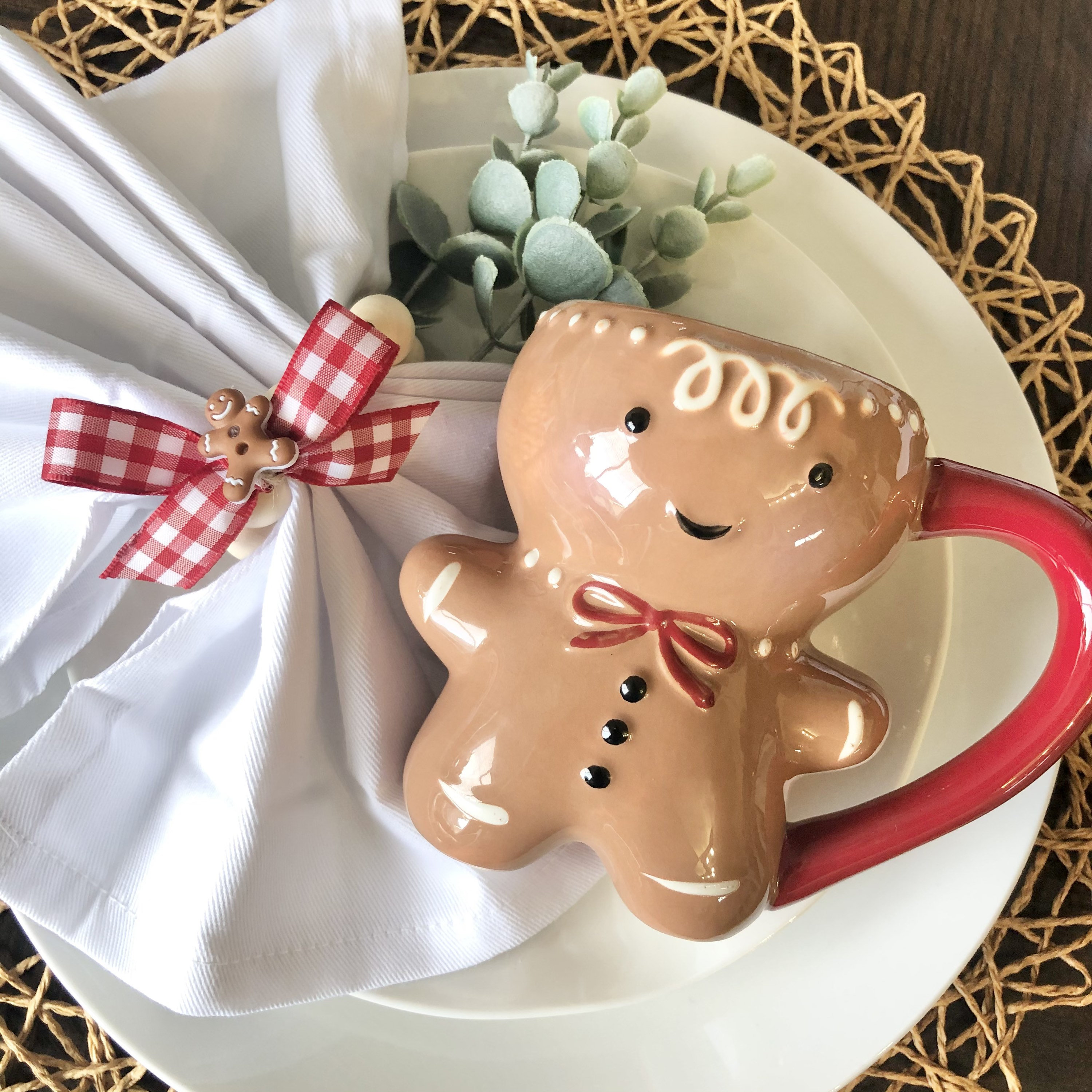 Gingerbread Napkin Rings, Gingerbread Decor, Christmas Decor, Table ...