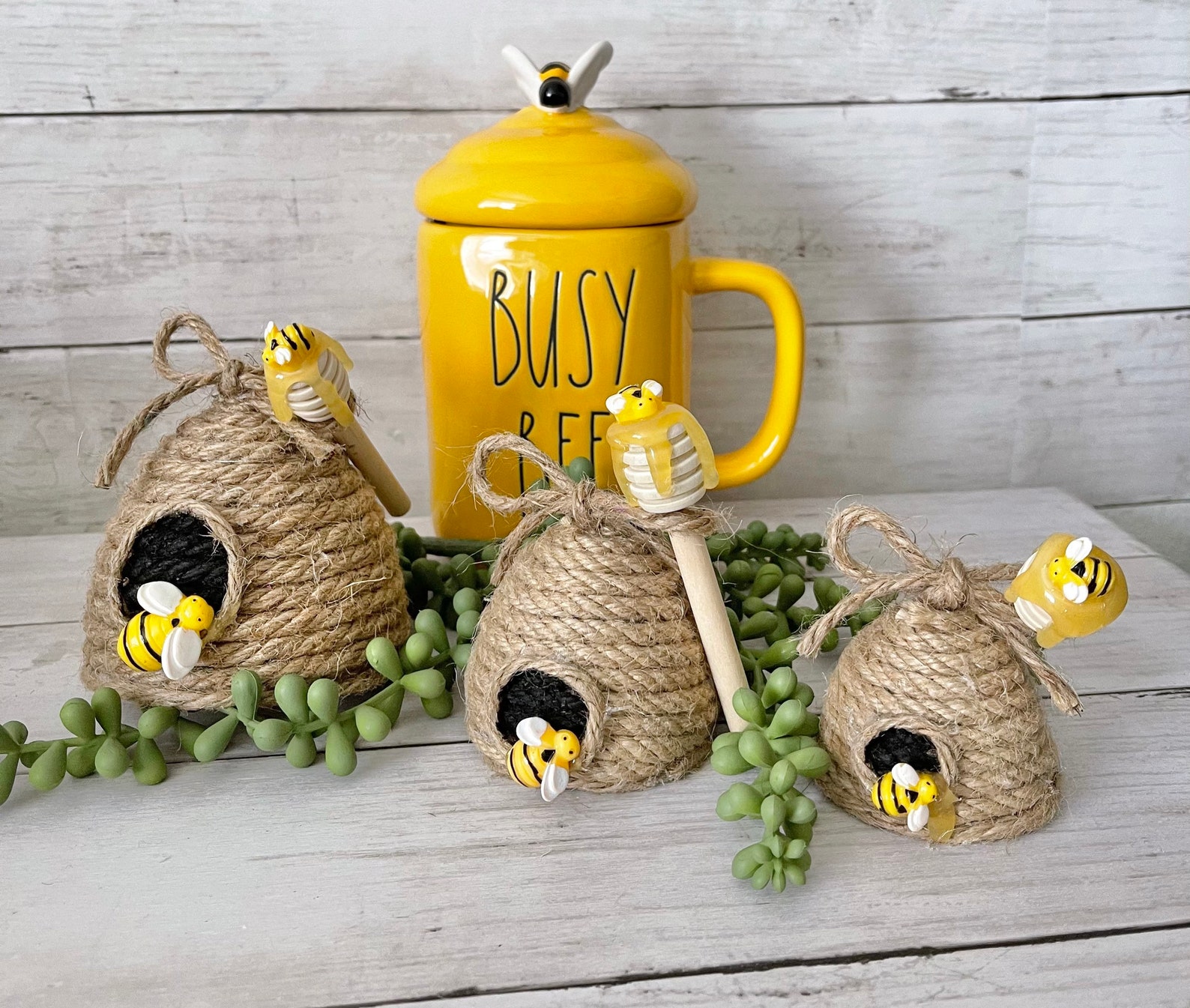 Bee Hives Bee Decor Honey Dipper Bees Decor Bee Tiered - Etsy