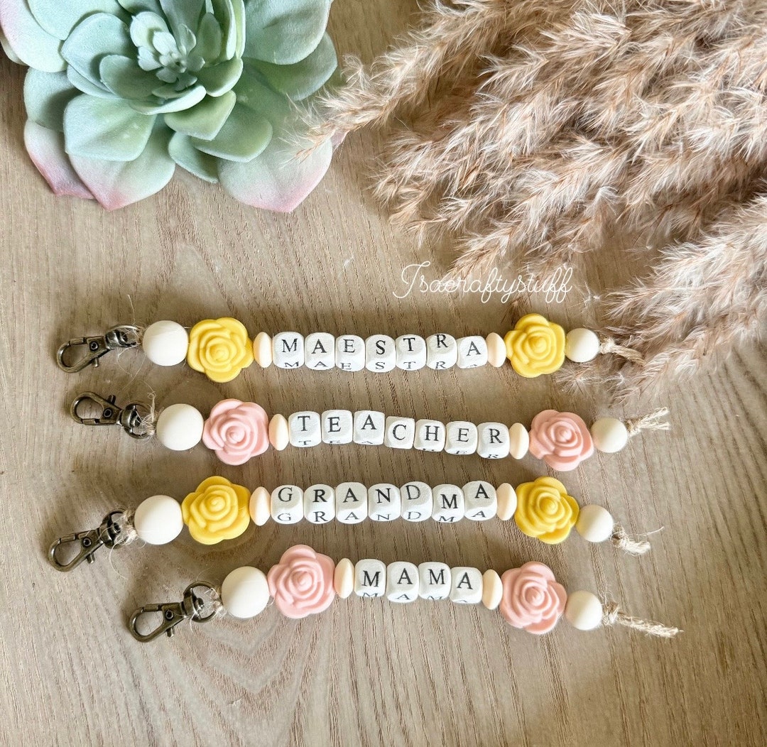 Roses Keychain | Bracelet for Keys | Keychain |teacher Gifts | Mama ...