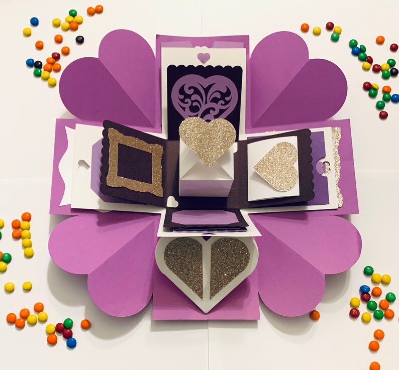 Valentine's Explosion Box 3D SVG and PDF Cutting Files | Etsy