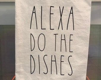 Alexa Do the Dishes Alexa Sayings Hand Towel Gag Gift for Friends ...