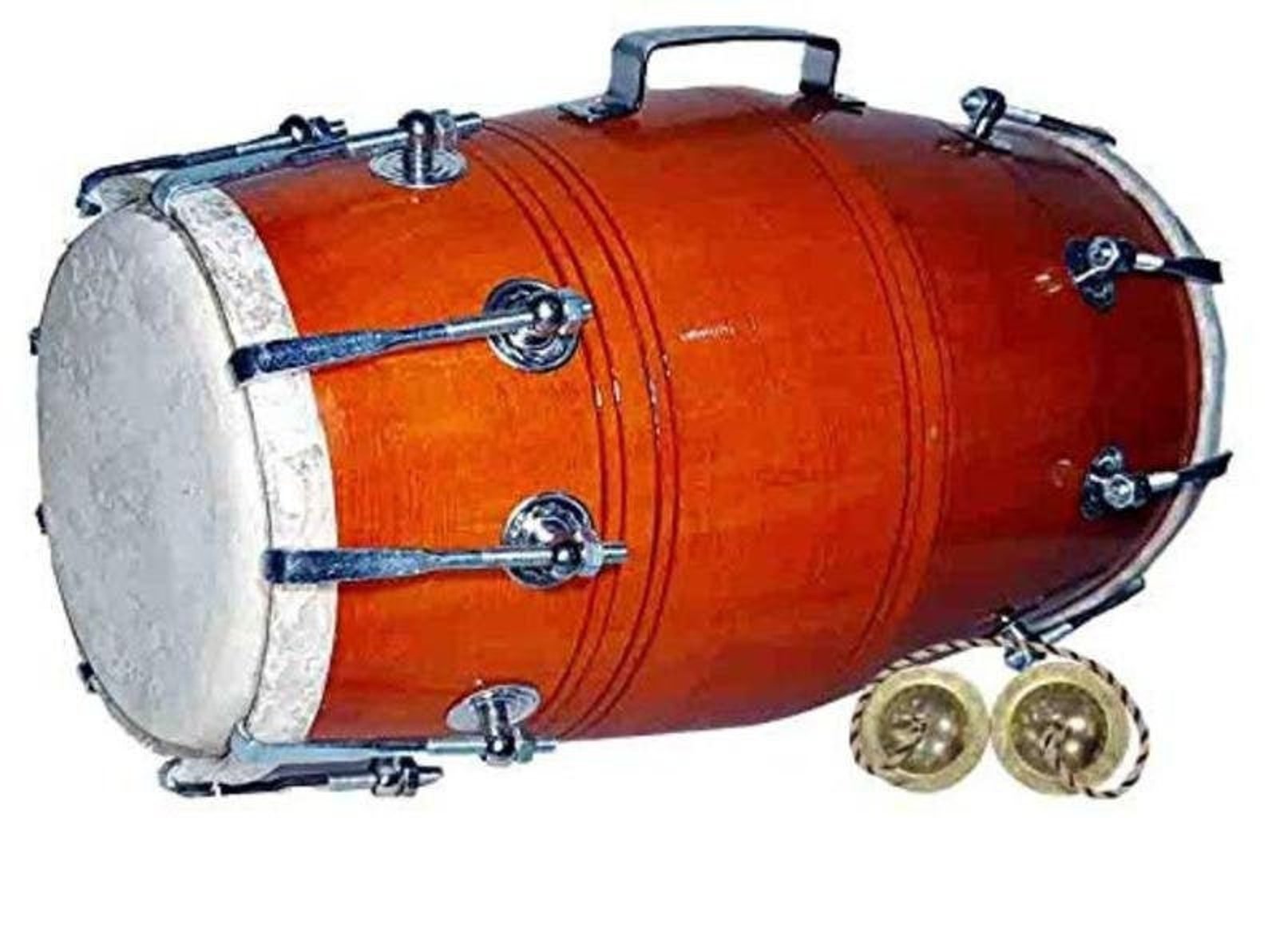 Indian Musical Instrument Traditional Wedding-kirtan Dholak With Cover ...