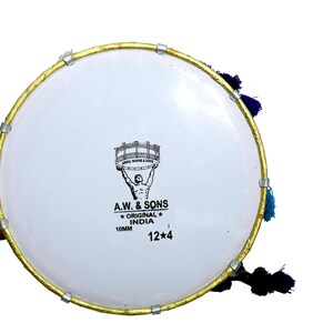 Laxmiartsandcraft Handmade Indian Dhol Instrument, Natural Barrel ...