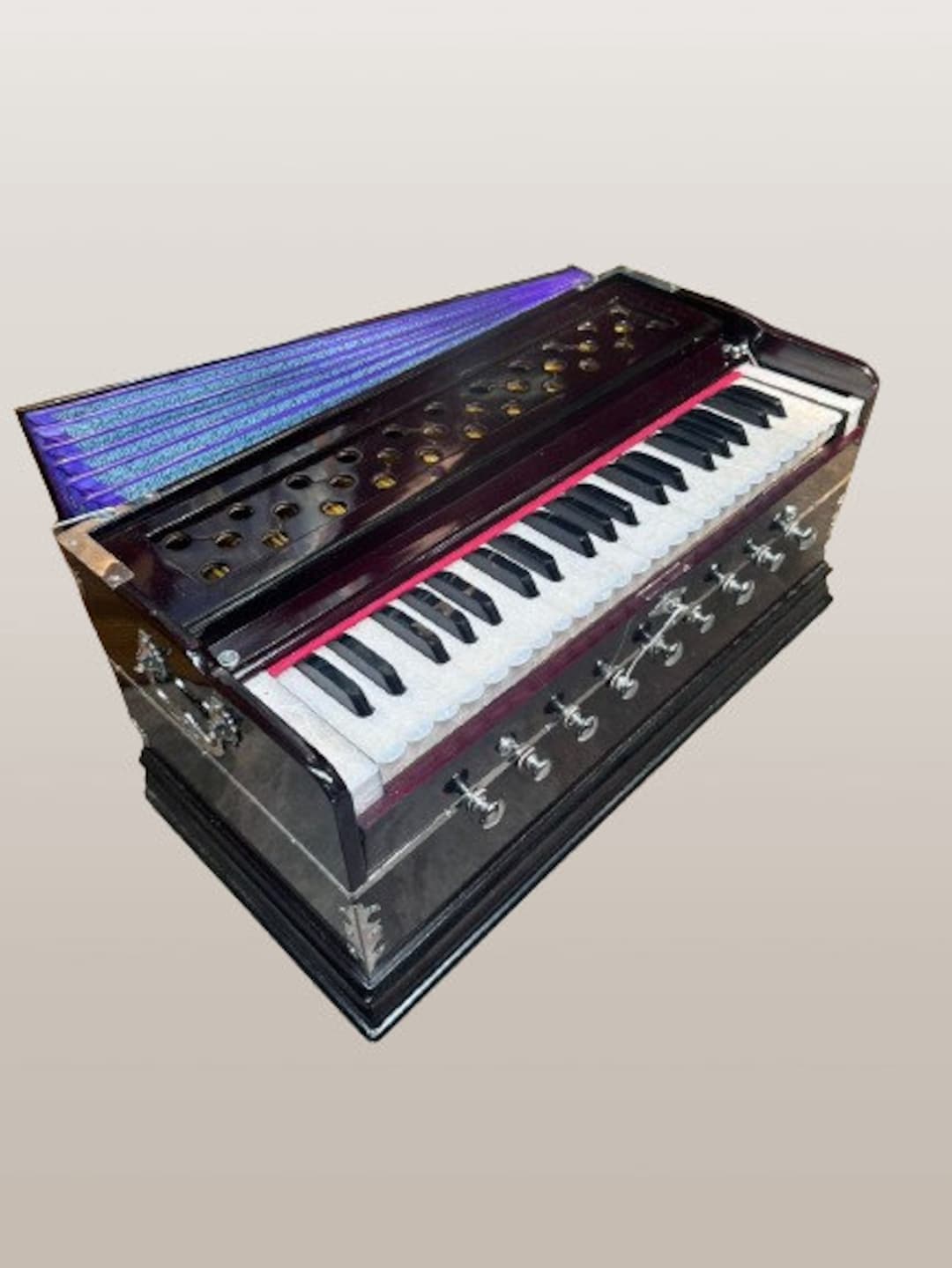 Handmade Wooden Standard Harmonium 3.5 Octave 9 Stopper Harmonium With ...