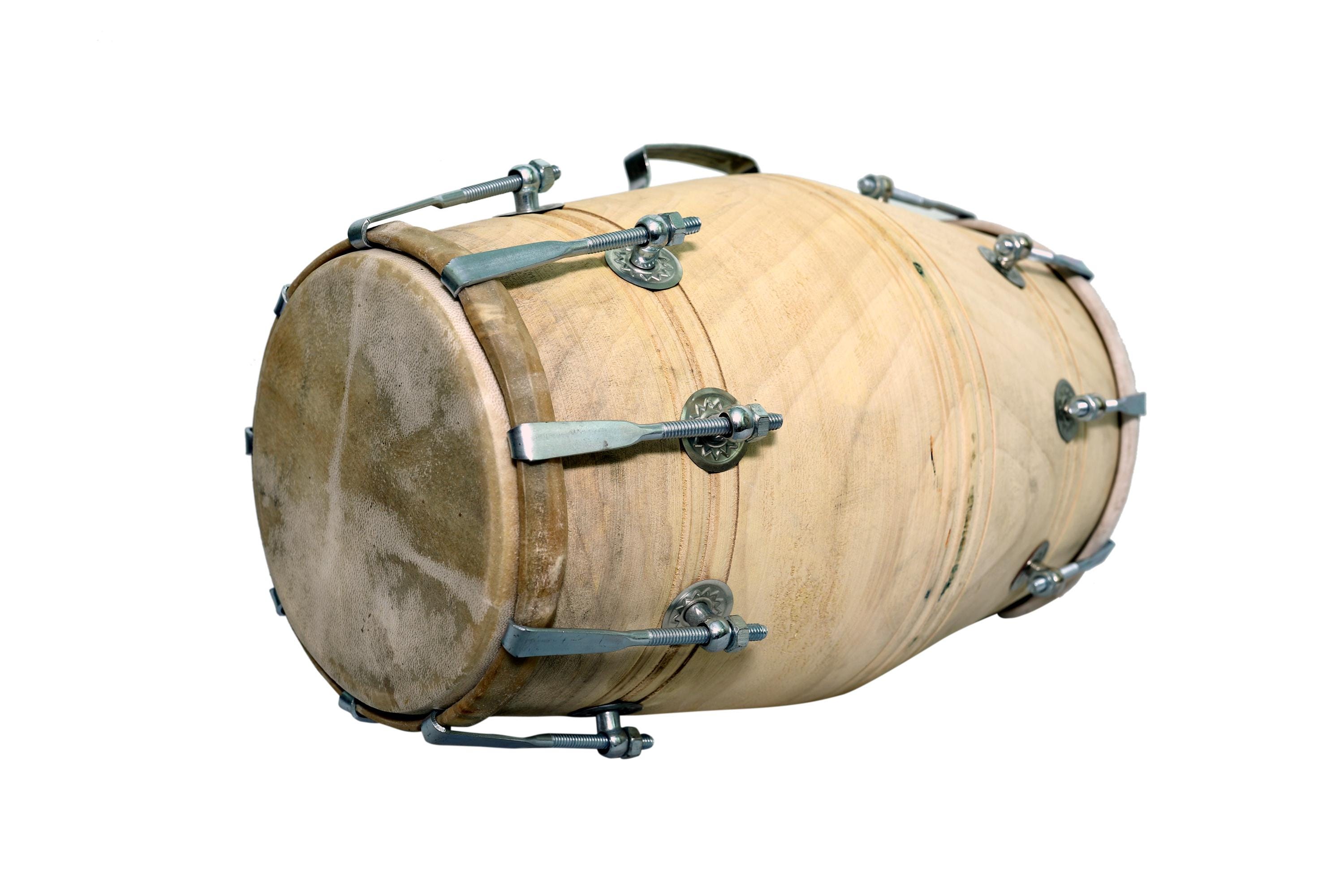 Laxmiartsandcraft Handmade Mango Wood Dholak Drum Instrument, Dholak ...