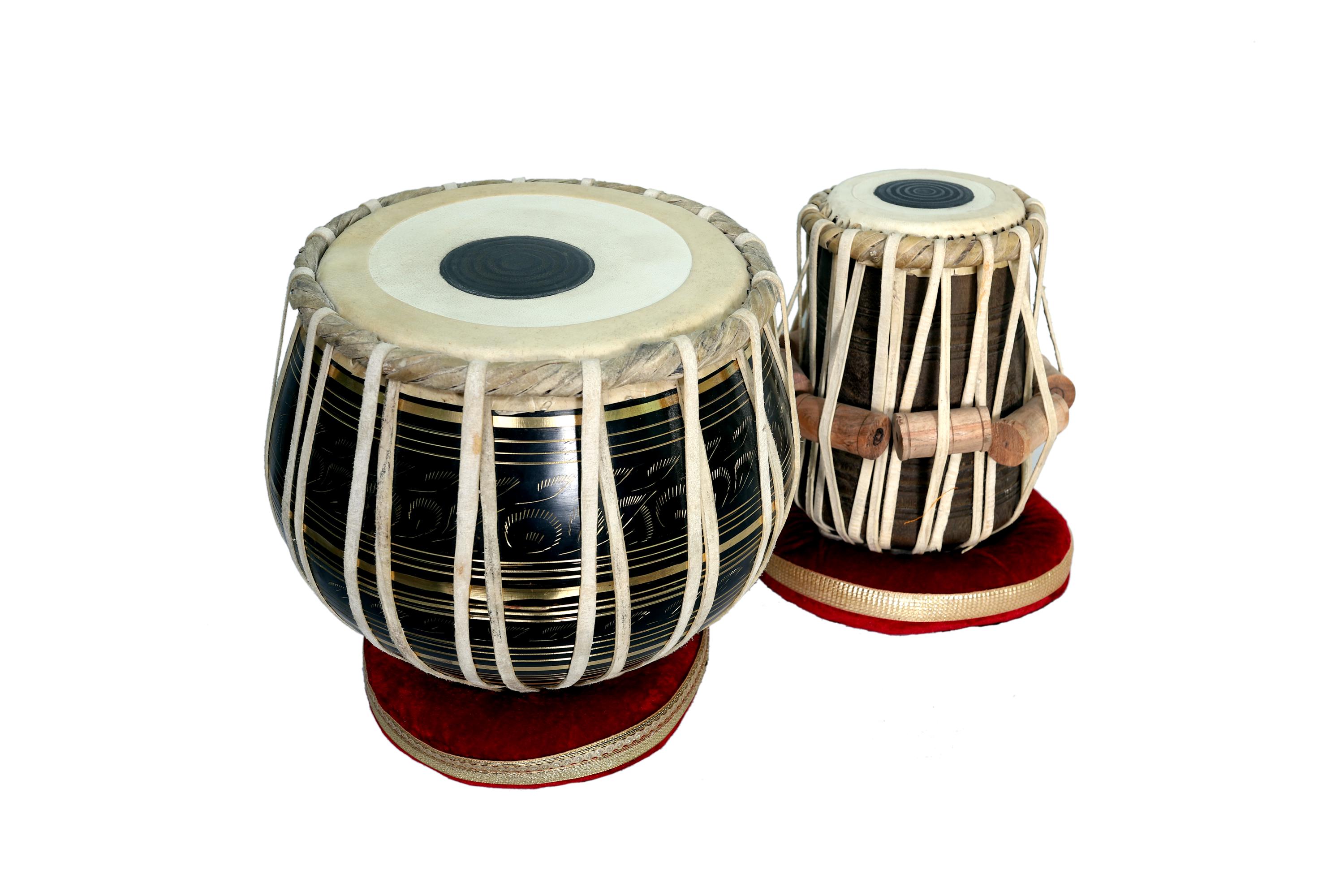 Classical Tabla Set, Indian Basic Tabla Set, Black Bayan and Sheesham ...