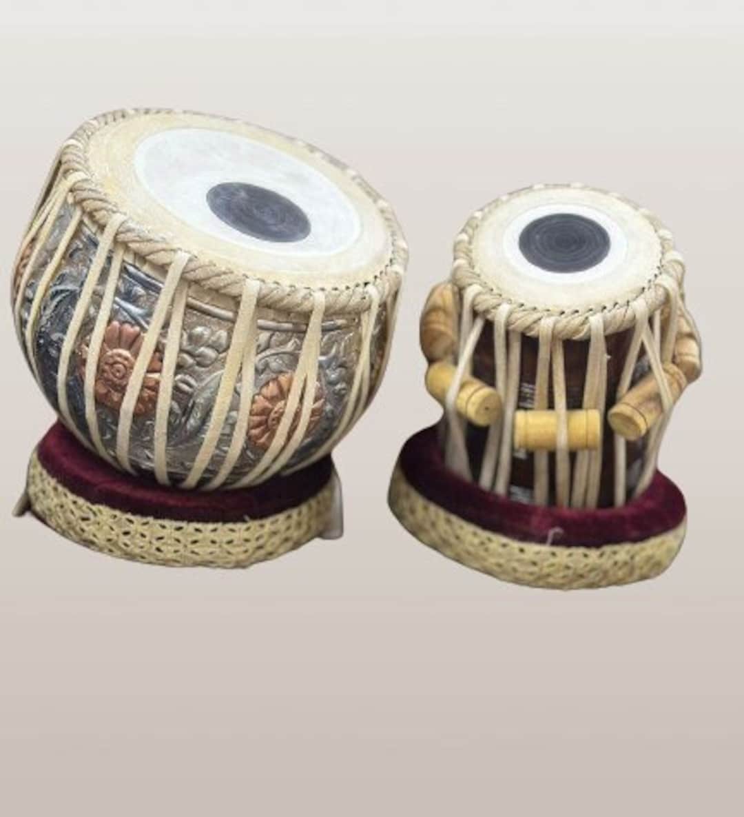 Professional Tabla Drum Set, Basic Tabla Set, Steel Bayan, Sheesham ...
