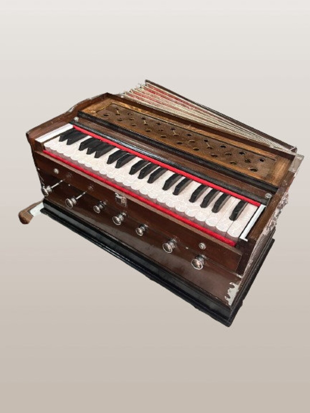 Handmade Wooden Standard Harmonium 3.1/4 Octave 7 Stopper Harmonium ...
