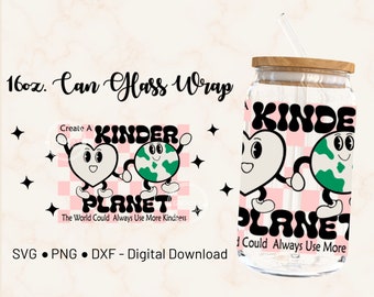 Earth Day Design Svg Create A Kinder Planet SVG Png Cricut & - Etsy