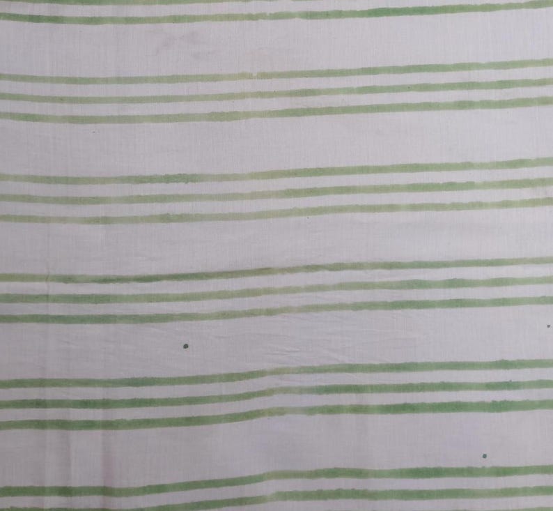 Minimalist Indian Block Print Fabric | Handcrafted Sustainable Stripe ...
