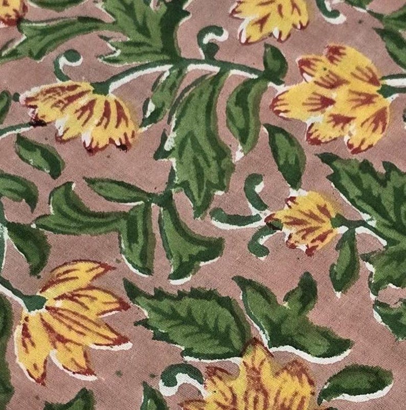 Organic Cotton Block Print Fabric | Fabric Buy Yards | Eco-friendly ...
