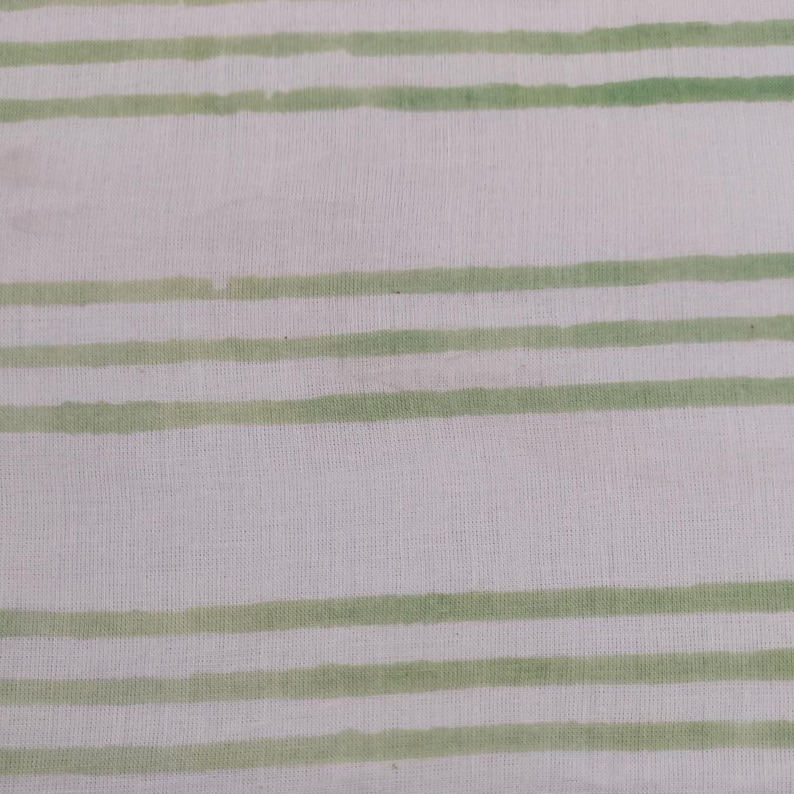 Minimalist Indian Block Print Fabric | Handcrafted Sustainable Stripe ...