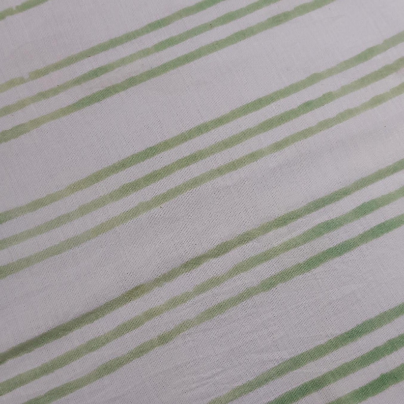 Minimalist Indian Block Print Fabric | Handcrafted Sustainable Stripe ...