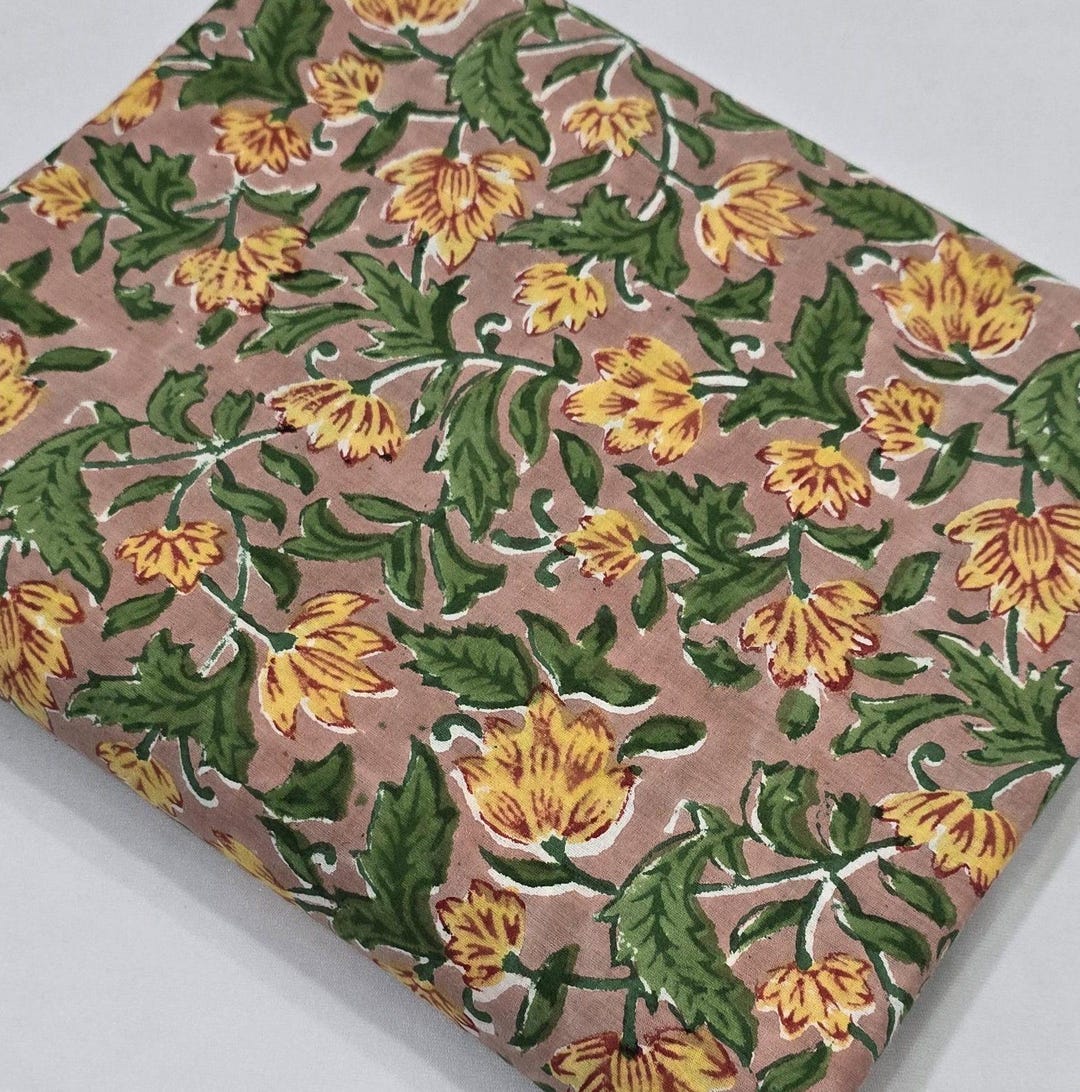Organic Cotton Block Print Fabric | Fabric Buy Yards | Eco-friendly ...