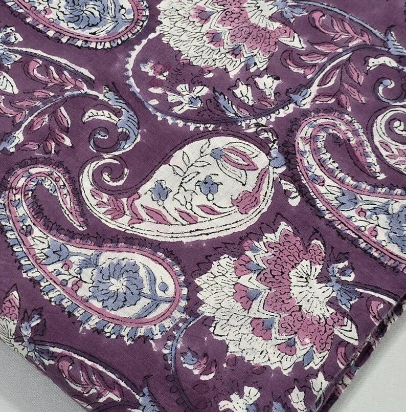 Organic Cotton Block Print Fabric | Fabric Buy Yards | Eco-friendly ...