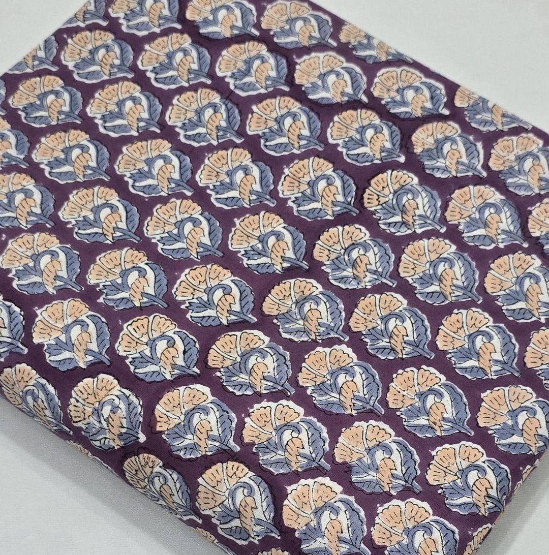 Organic Cotton Block Print Fabric | Fabric Buy Yards | Eco-friendly ...