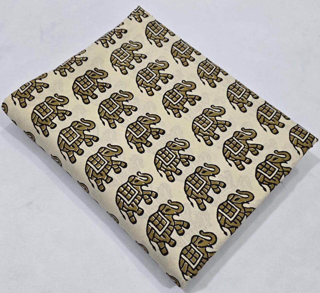 Traditional Hand Block Printed Fabric-hand Print Fabric-fabric by the ...
