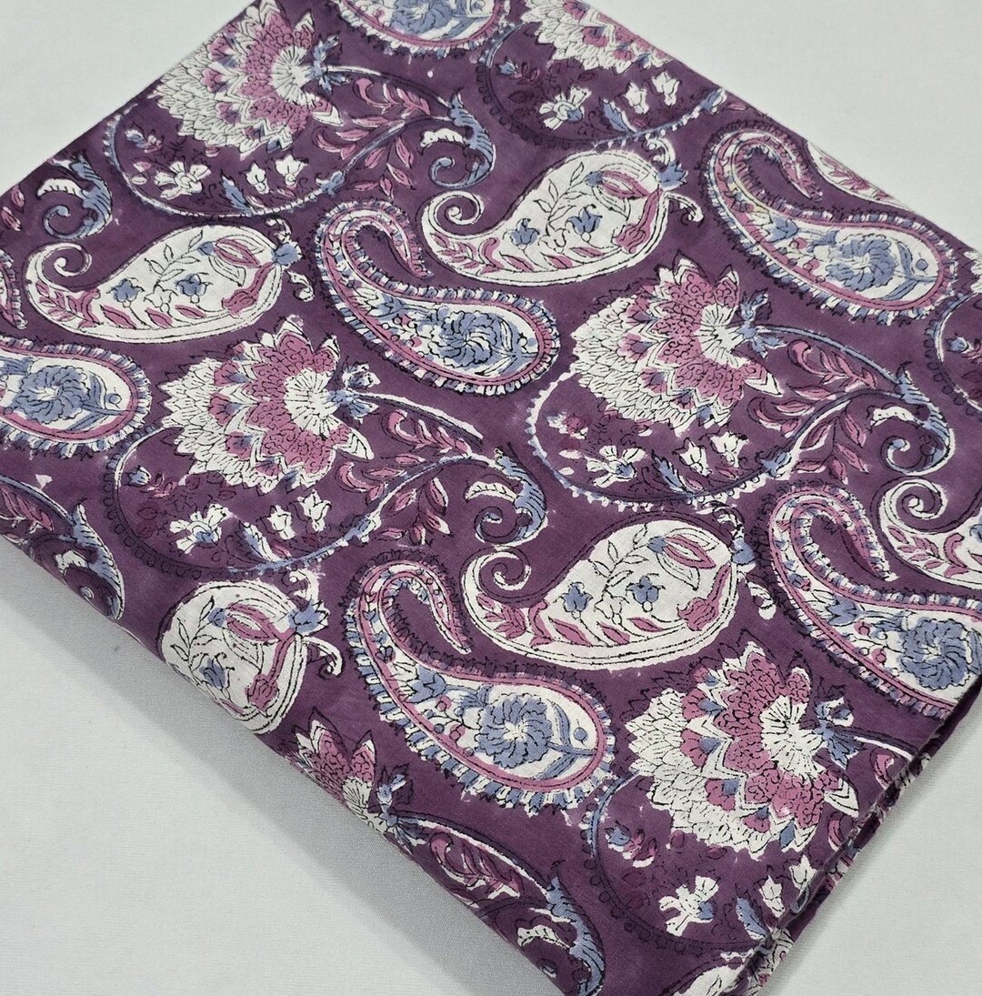 Organic Cotton Block Print Fabric | Fabric Buy Yards | Eco-friendly ...