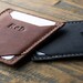 PERSONALIZED Minimalist Leather Bifold Card Wallet. Slim Leather Wallet ...