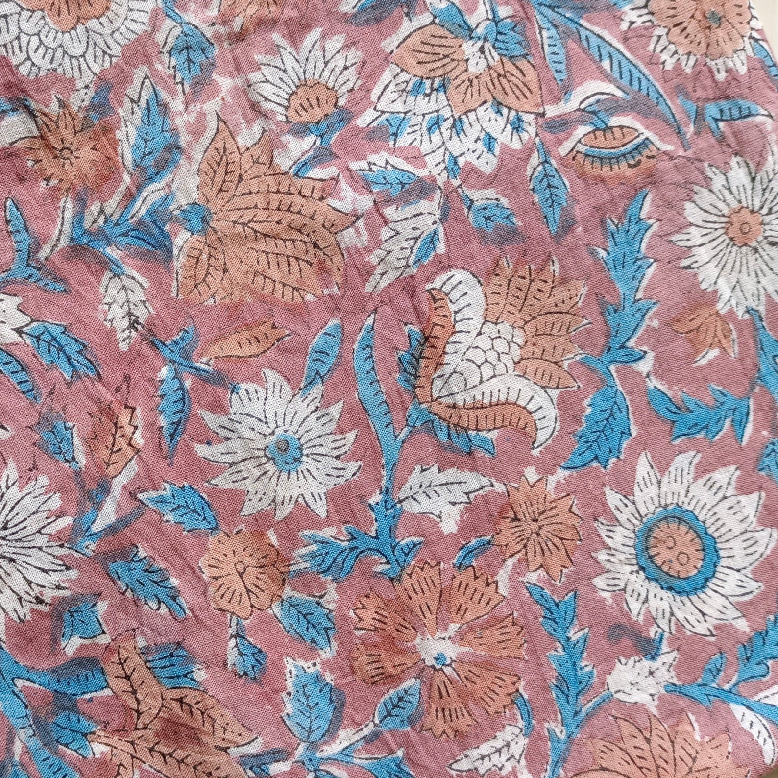 Traditional Hand Block Print Fabric-indian Cotton-hand Stamped Printing ...