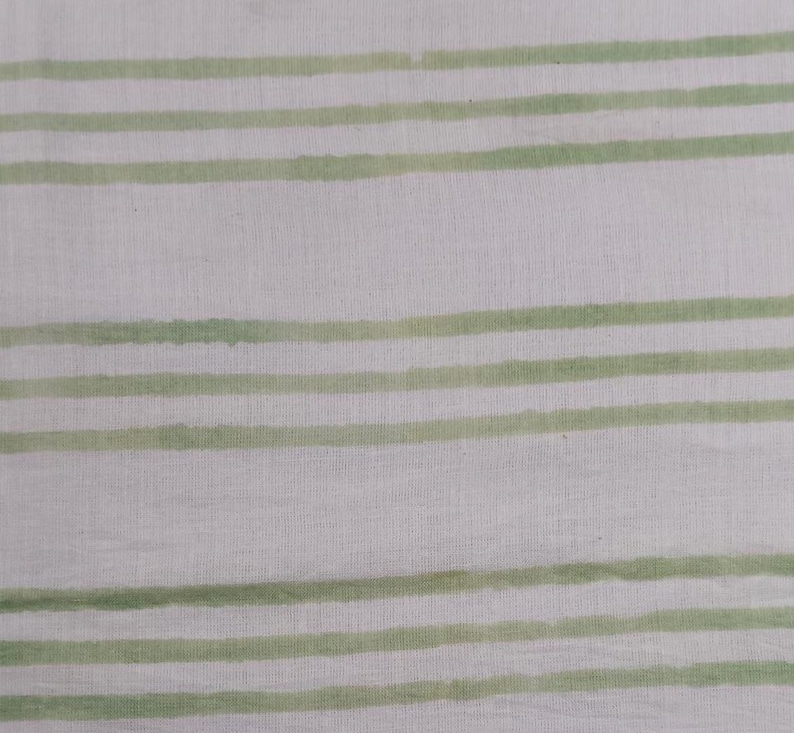 Minimalist Indian Block Print Fabric | Handcrafted Sustainable Stripe ...