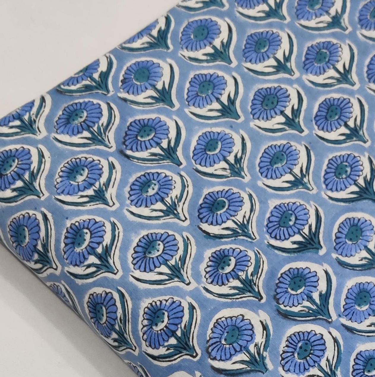 Indian Block Print, Indian Cotton, Hand Stamped Printing, by the Yard ...
