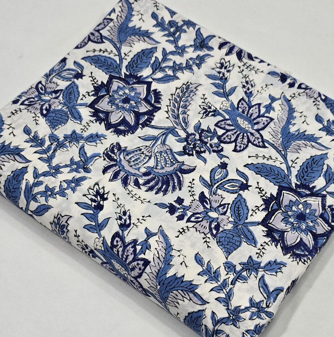 Organic Cotton Block Print Fabric | Fabric Buy Yards | Eco-friendly ...