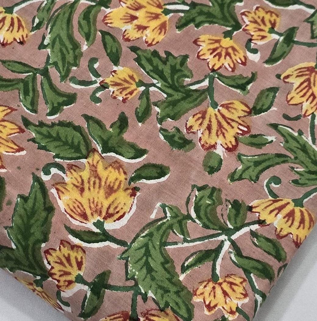Organic Cotton Block Print Fabric | Fabric Buy Yards | Eco-friendly ...