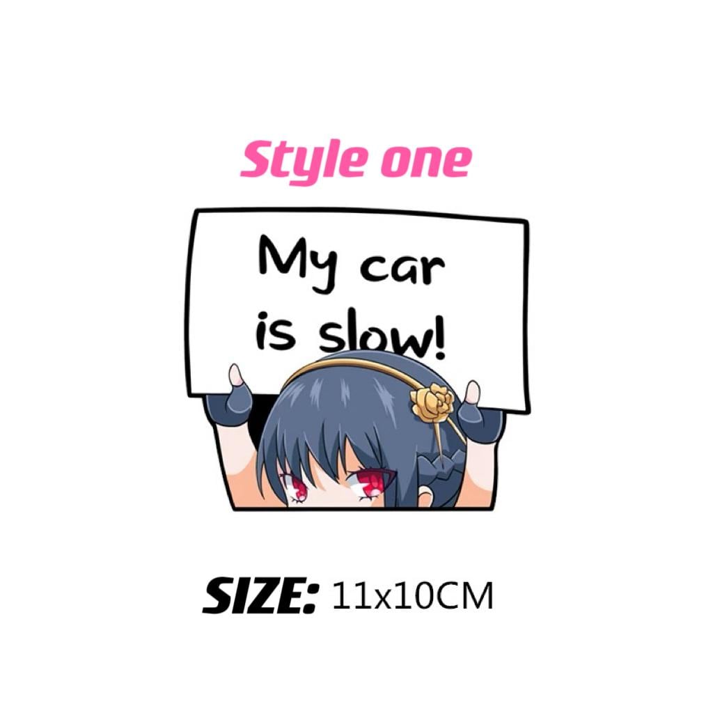 Anime Car Stickers, Anime Car Decal for Car Window, Sun and Water ...