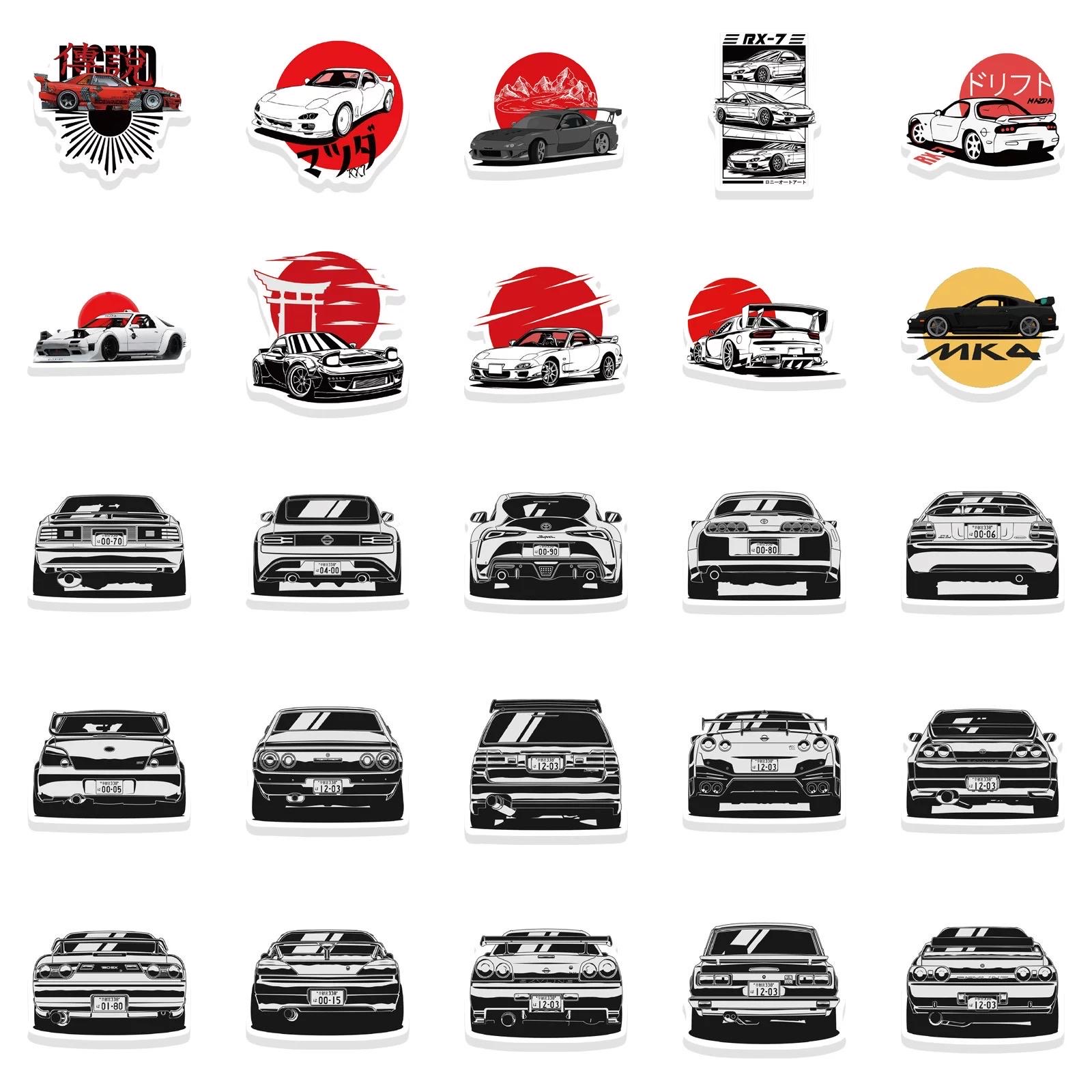 50 Pieces Small Car Sticker, JDM Car, Laptop Sticker, Vinyl Sticker. - Etsy