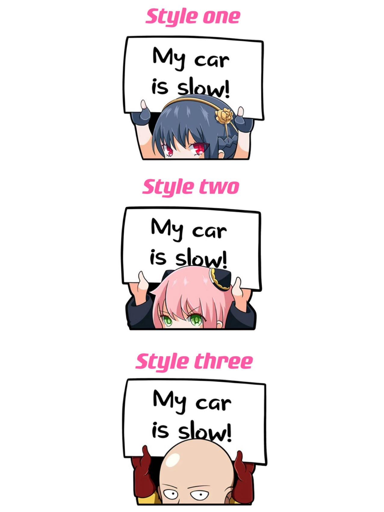 Anime Car Stickers, Anime Car Decal for Car Window, Sun and Water ...