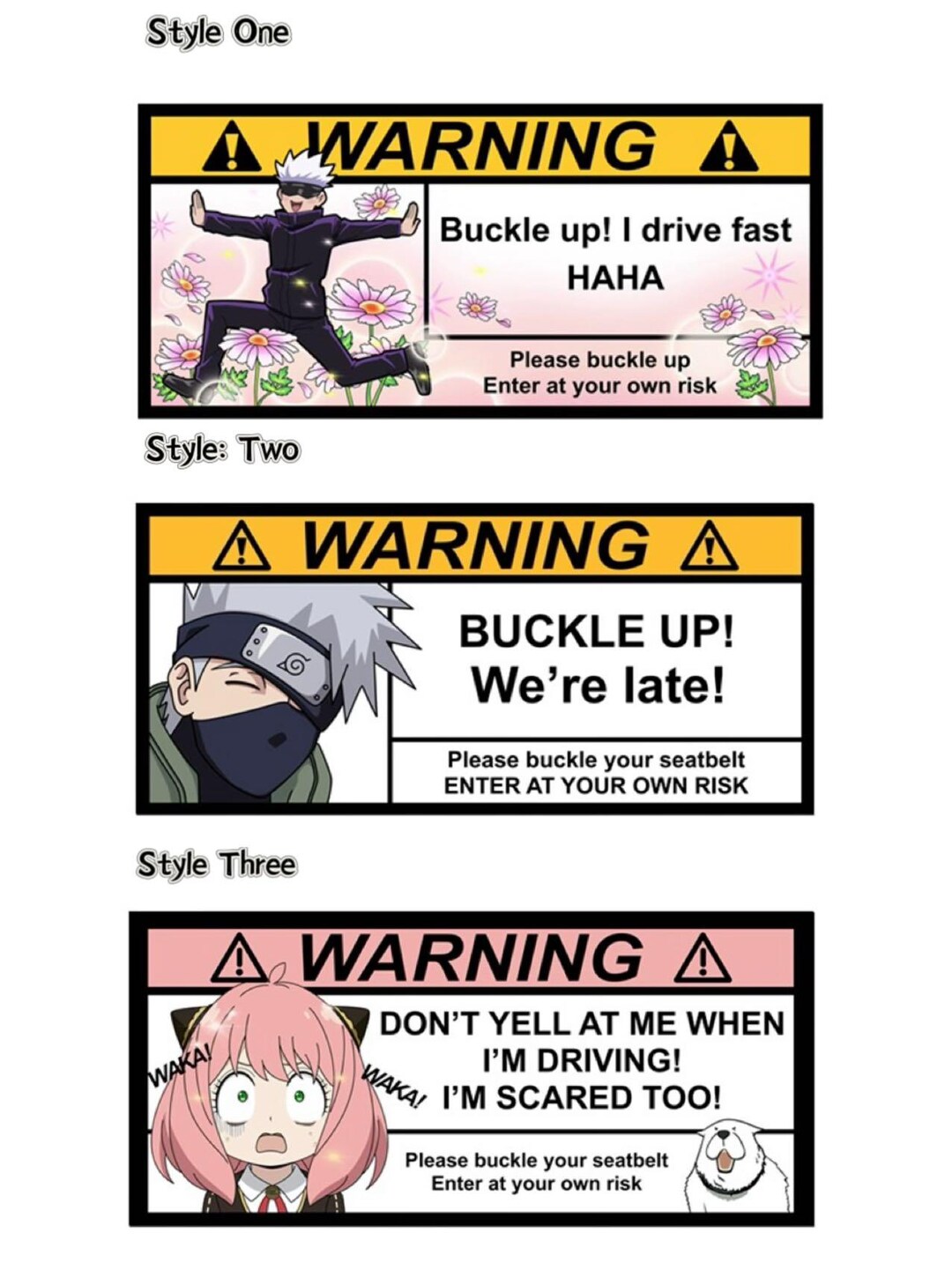 Anime Car Stickers, Anime Car Decal for Car Window, Sun and Water ...