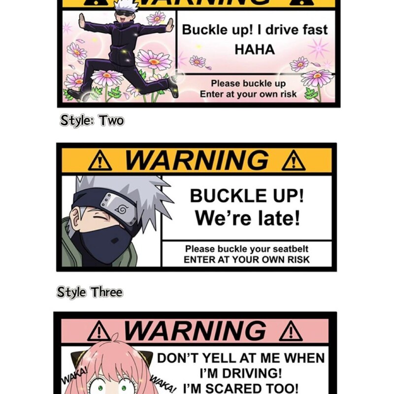 Anime Car Decal - Etsy