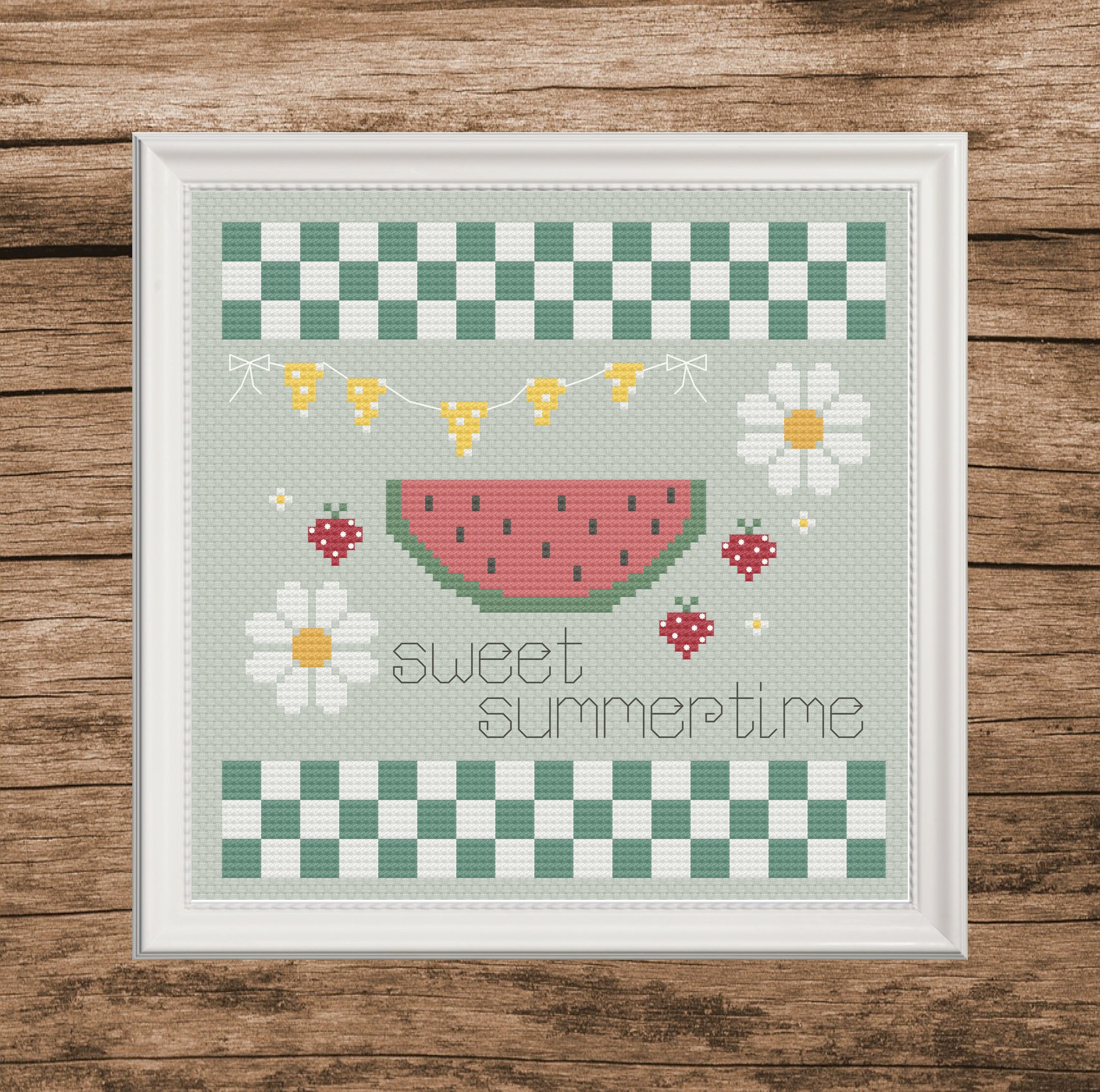 Pattern-sweet Summertime-cross Stitch Pattern-watermelon | Etsy