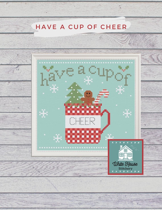 Pattern-cup of Cheer-cross Stitch Pattern-tree Candy Cane - Etsy