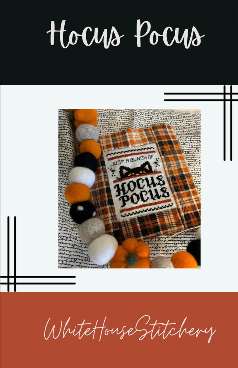 Pattern-hocus Pocus-cross Stitch Pattern-halloween, Black Cat - Etsy