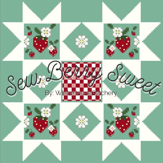Pattern-sew Berry Sweet-cross Stitch Pattern-strawberry | Etsy