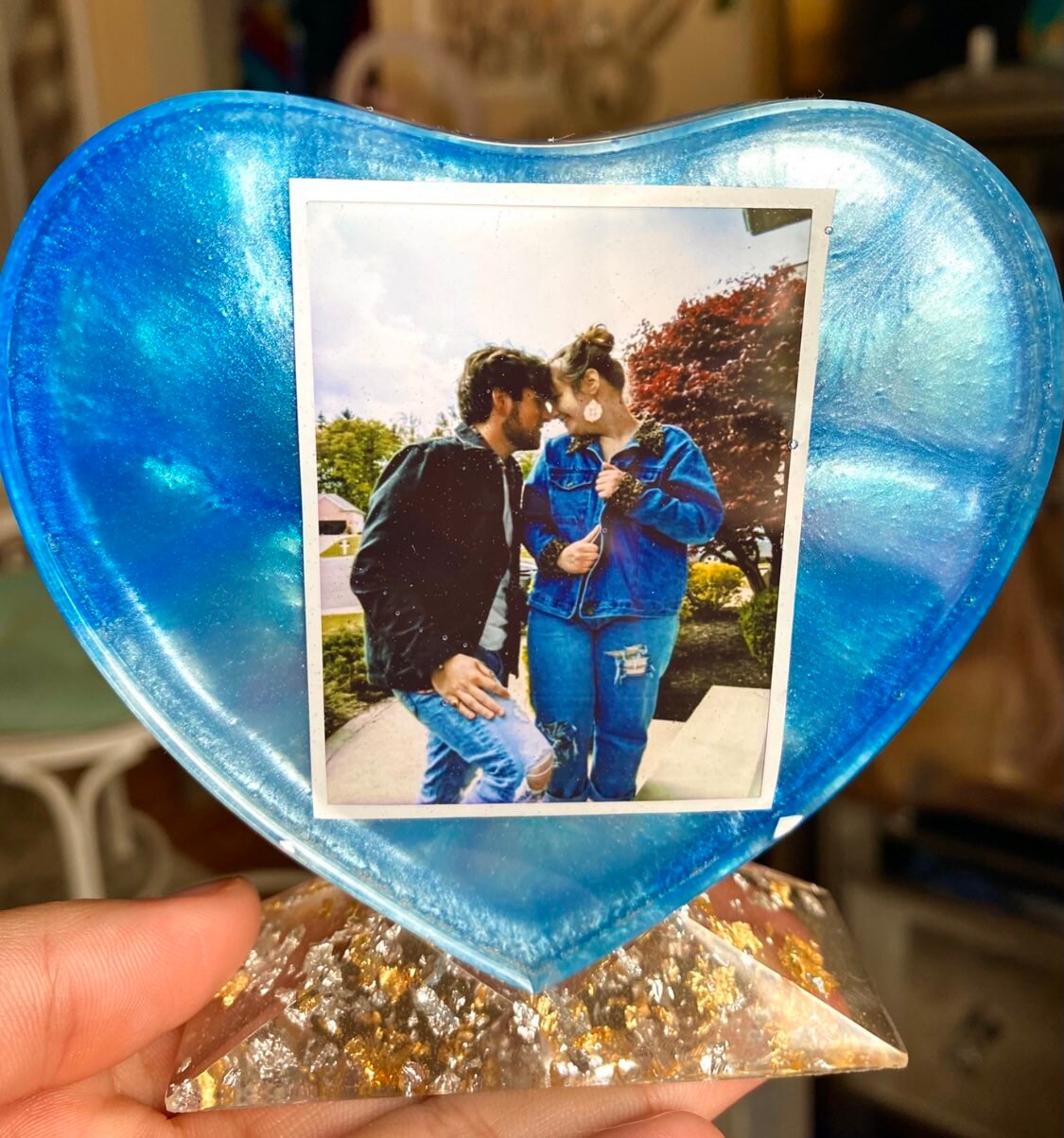 Personalized Heart Shape Display Stand Flower Preservation - Etsy