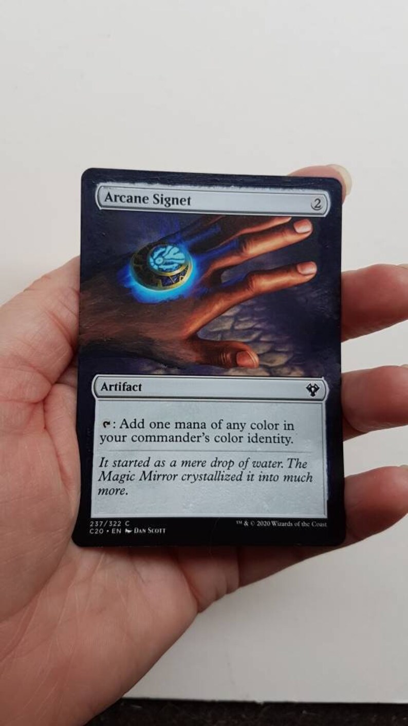 Arcane Signet MTG Altered Card / Border Extension / MTG Alter / Throne ...