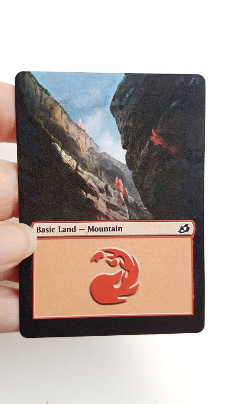 Hand Painted Mountain MTG Altered Card / Border Extension / - Etsy