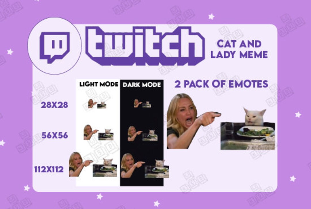 Twitch Emote: Cat and Lady MEME - Etsy
