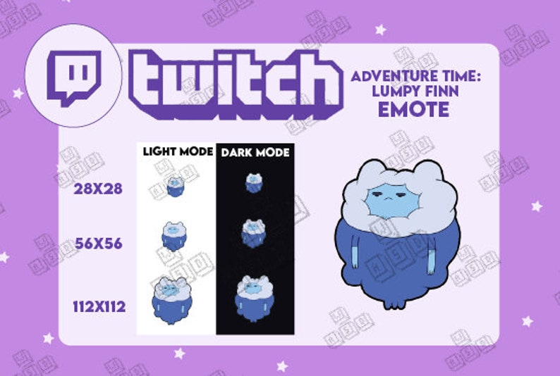 Twitch Emote: Lumpy Finn Adventure Time - Etsy UK